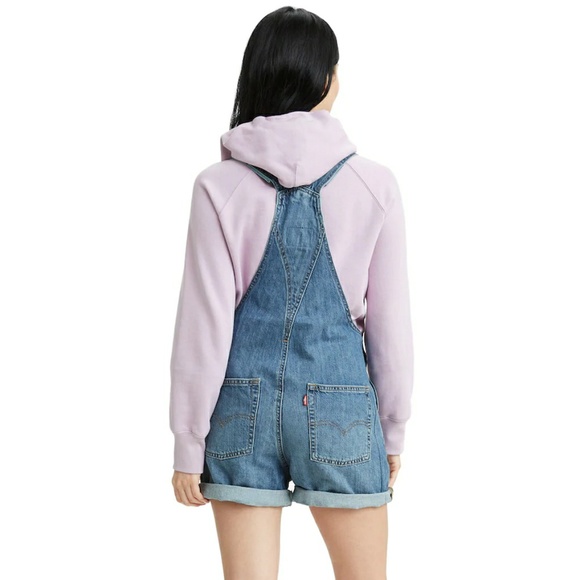Levi's | Jeans | Levis Womens Overall Shortall Denim Jean Shorts | Poshmark